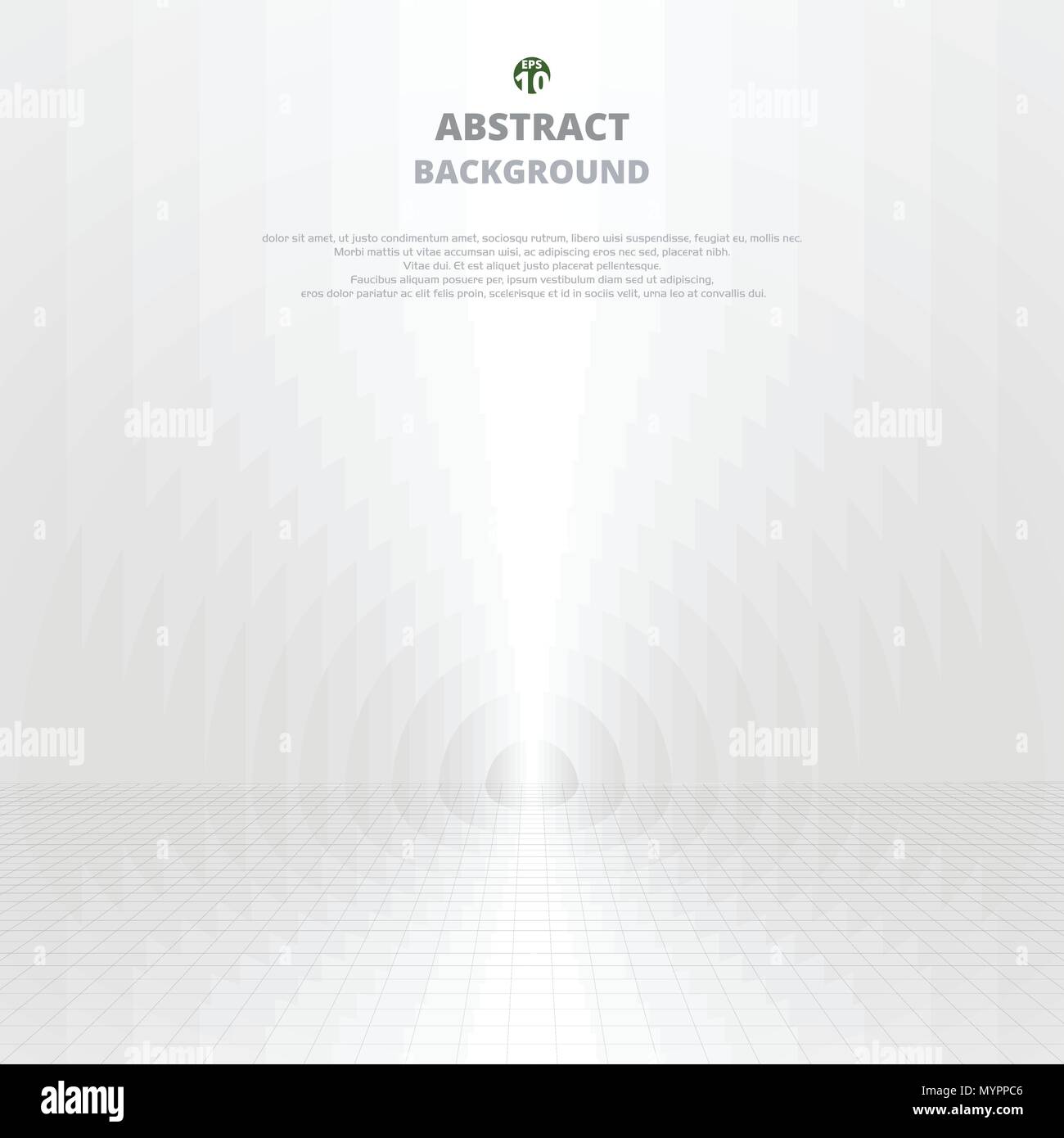 Abstract of grey grid square line perspective background. Illustration ...