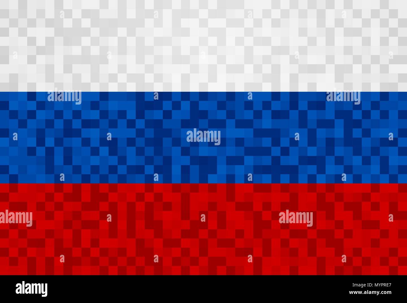 Russia pixel art background of country flag. Traditional russian color ...