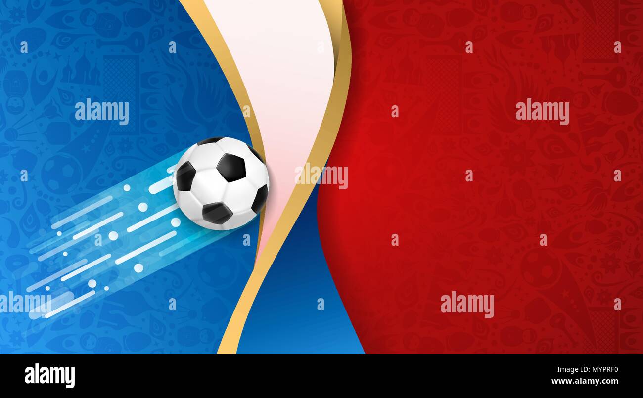 Soccer background for special football match. Russian flag colors ...