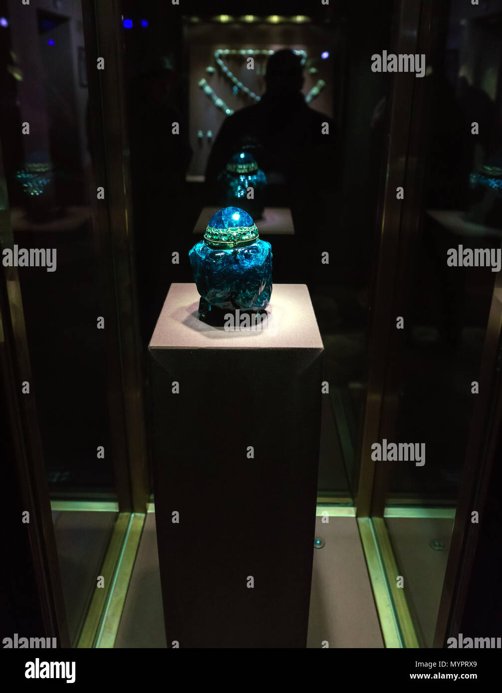 Vienna, Austria - October 22, 2017: Emerald vessel in the Imperial ...