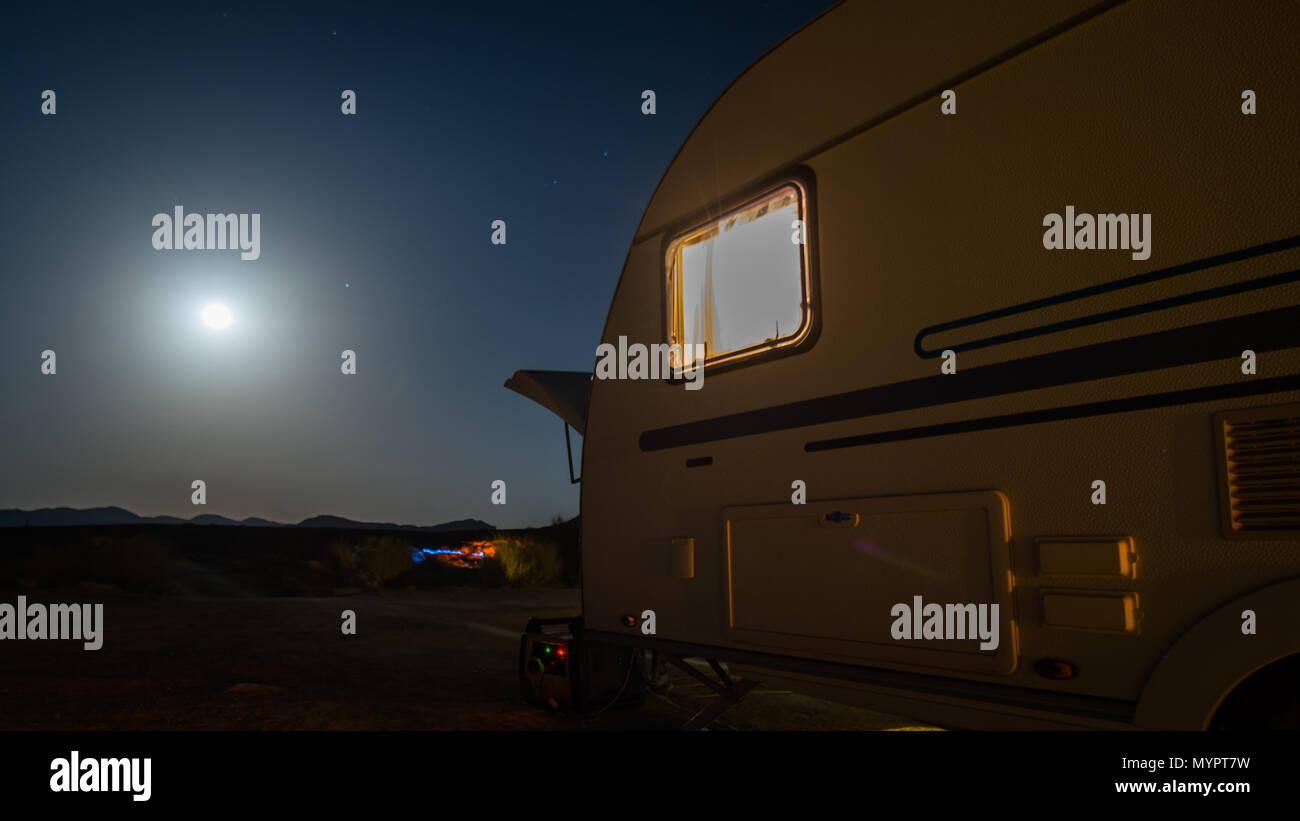 Caravan/ RV camping vacation in Mitzpe Ramon, Israel Stock Photo - Alamy