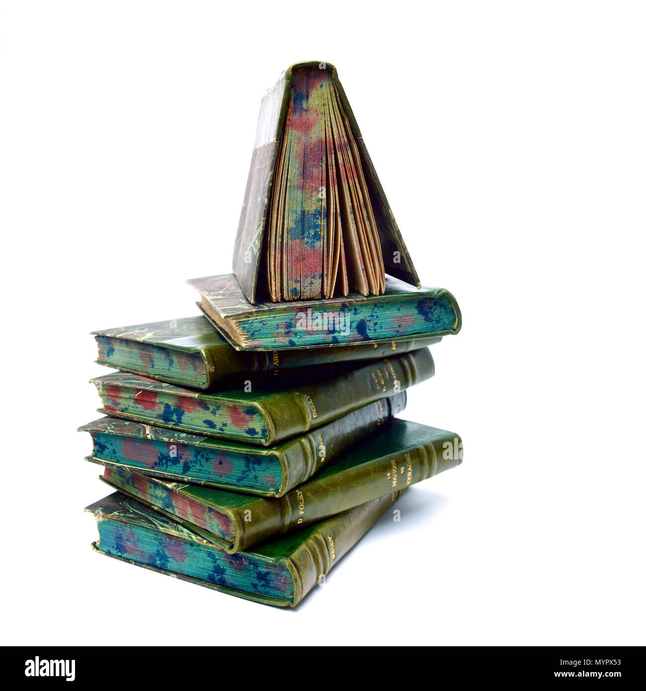 Stack old paper books hi-res stock photography and images - Alamy