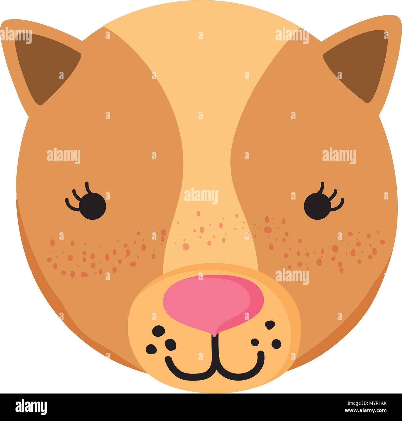 cute female lion head wild animal Stock Vector Image & Art - Alamy