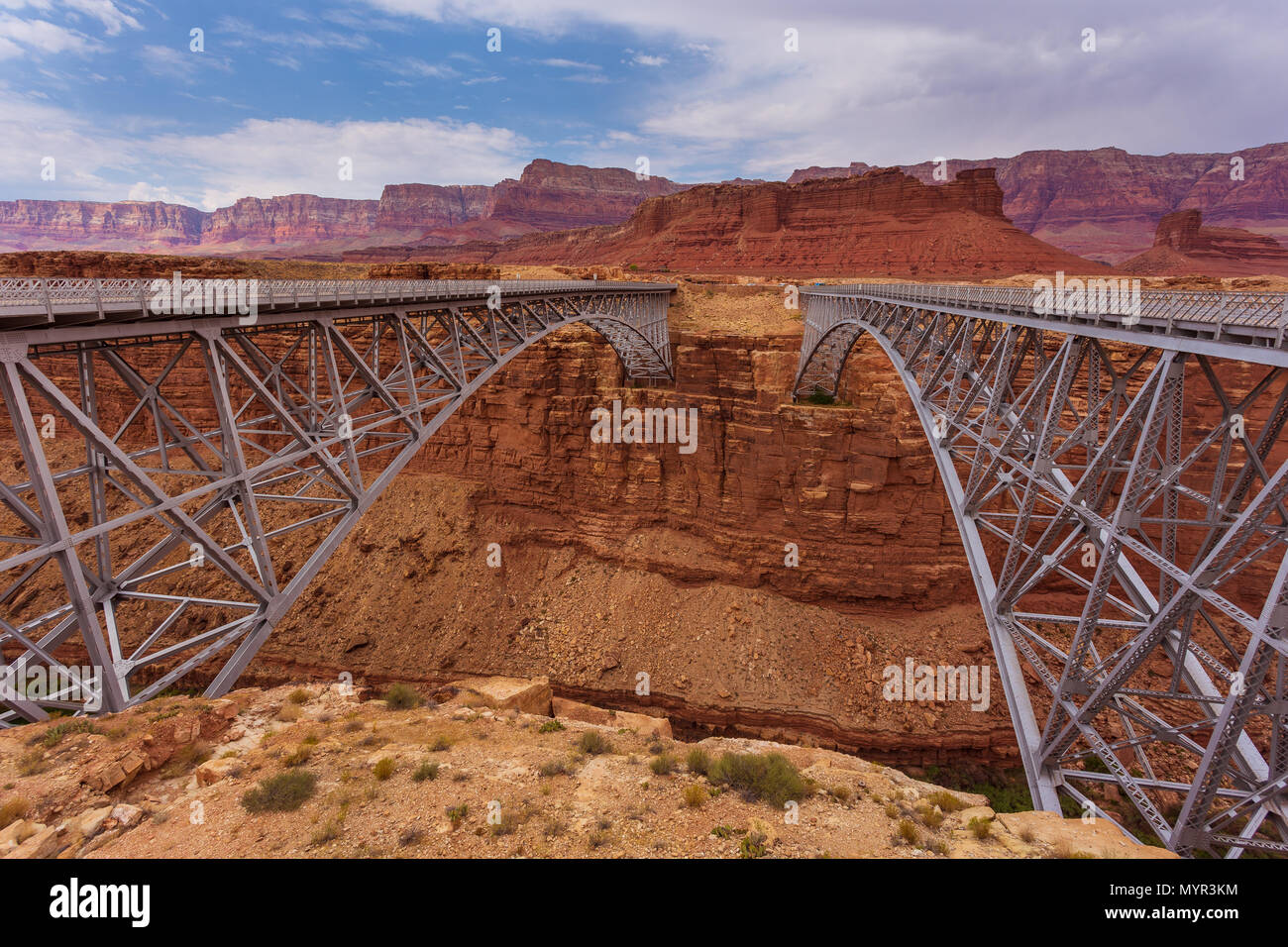 Navajo Bridge, Arizona, USA- 06 September 2017: Historic Navajo Bridge ...