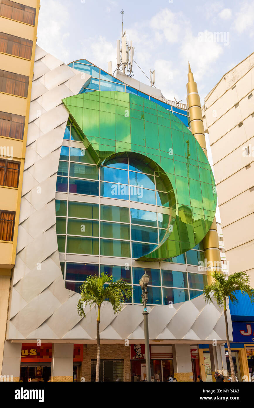 Guayaquil, Ecuador - April 16, 2016: Modern buildings in downtown of ...
