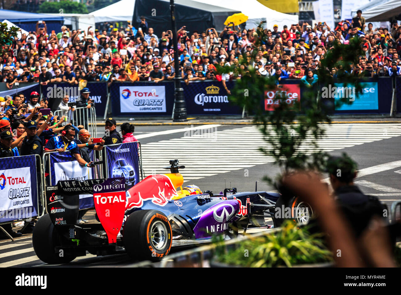 Mexico City, Mexico - June 27, 2015: Carlos Sainz driving around the ...