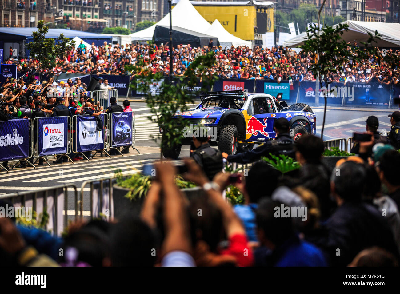 Mexico City, Mexico - June 27, 2015: Gustavo Vildosola driving around ...