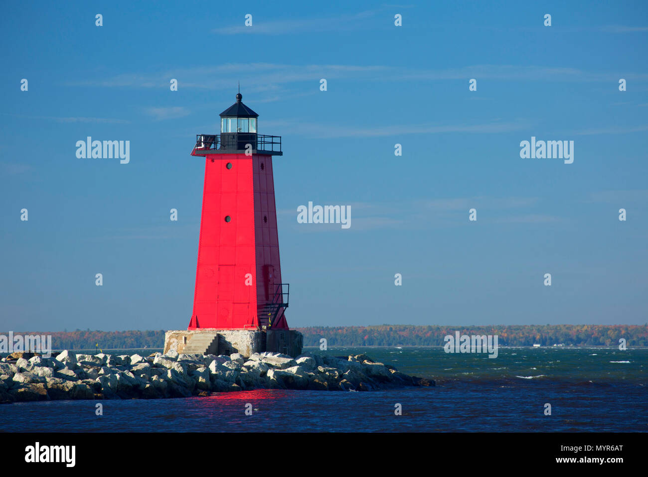 Manistique East Breakwater Lighthouse, Lakeview Park, Manistique ...