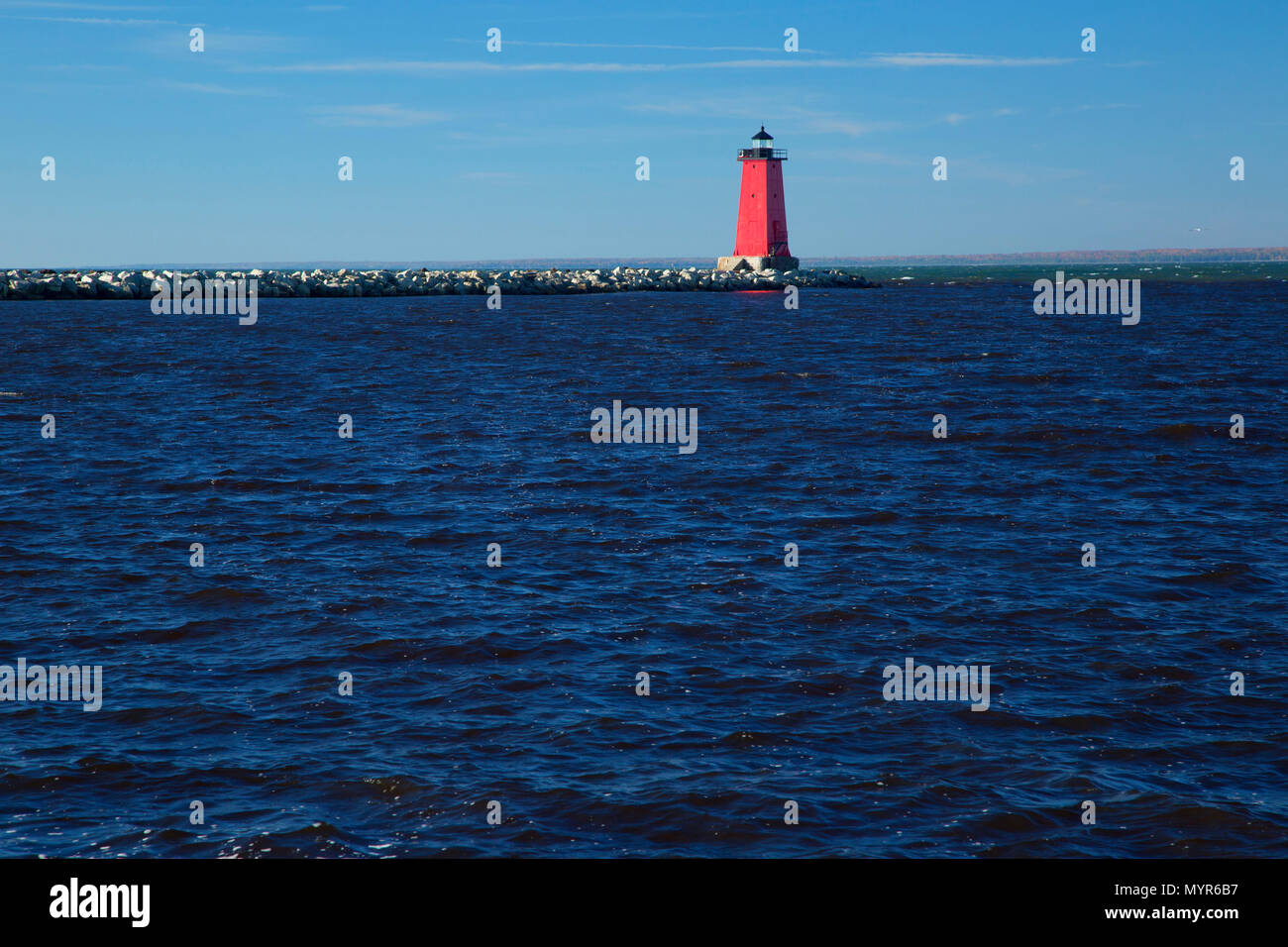 Manistique East Breakwater Lighthouse, Lakeview Park, Manistique ...