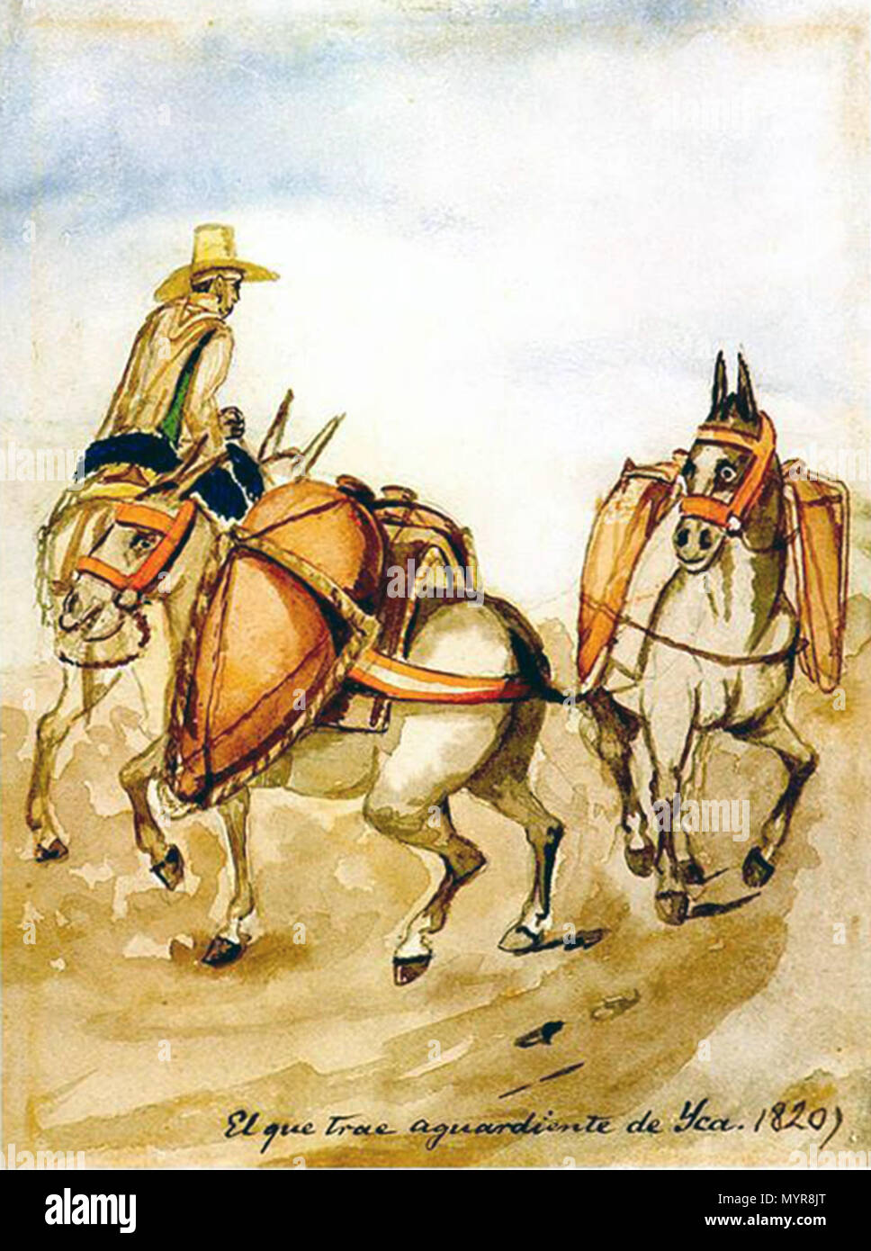 . Español: Acuarela de Pancho Fierro (Lima, 1807 - Lima, 1879) . 1820 ...