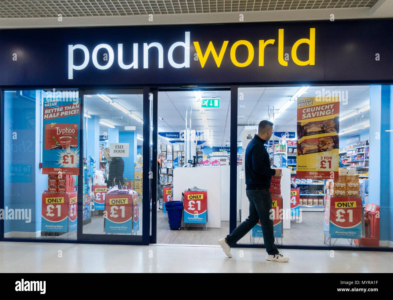 Poundworld shop in Middlesbrough, North east England. UK Stock Photo ...