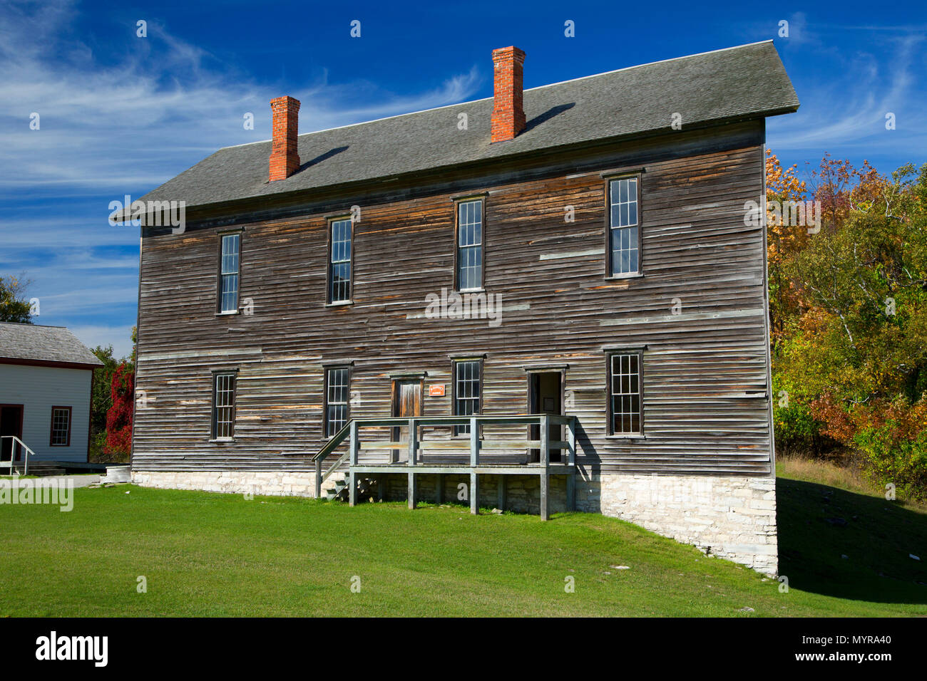 Town Hall, Fayette Historic State Park, Michigan Stock Photo - Alamy