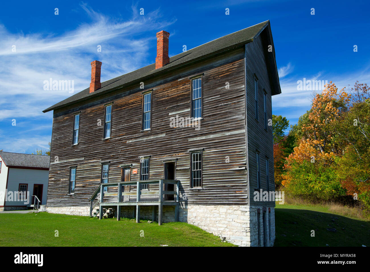 Town Hall, Fayette Historic State Park, Michigan Stock Photo - Alamy