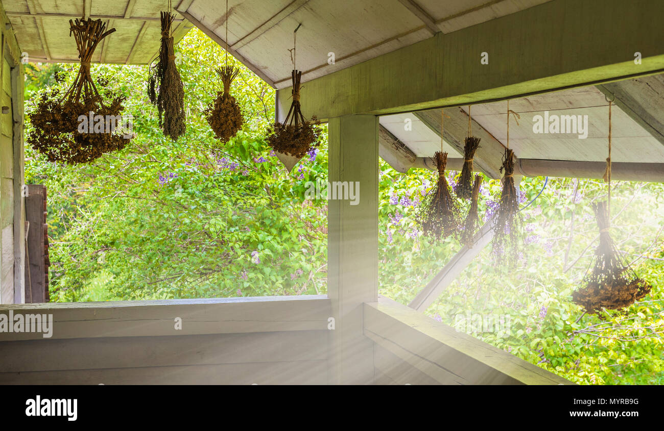 On the porch of countryside house Stock Photo - Alamy
