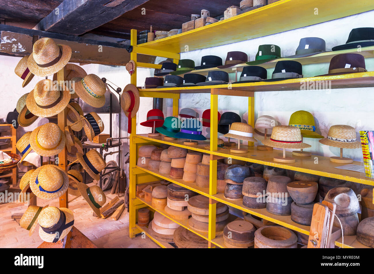 In the hatmaker's workshop. Visiting Ballenberg open air museum ...