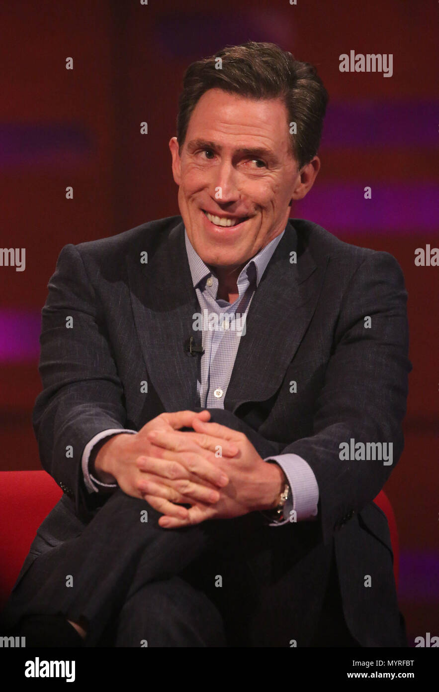 Rob Brydon during filming for the Graham Norton Show at BBC Studioworks ...