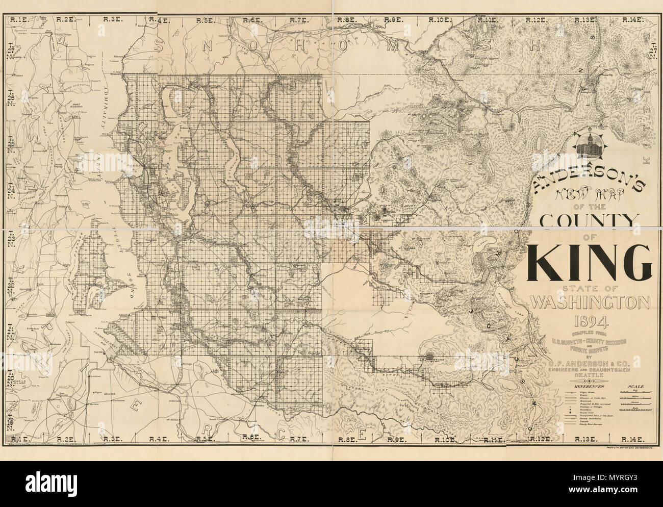 King county map hi-res stock photography and images - Alamy