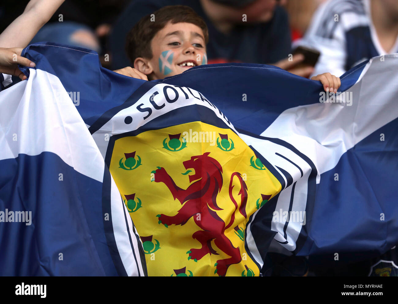 Scotland fans during the 2019 FIFA Women's World Cup qualifying, group ...