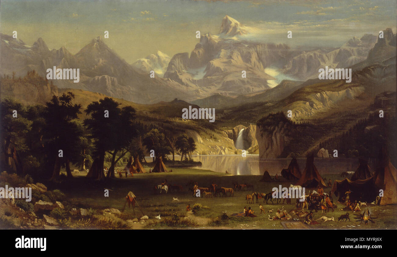 . English: The Rocky Mountains, Lander's Peak . after 1863 364 ...