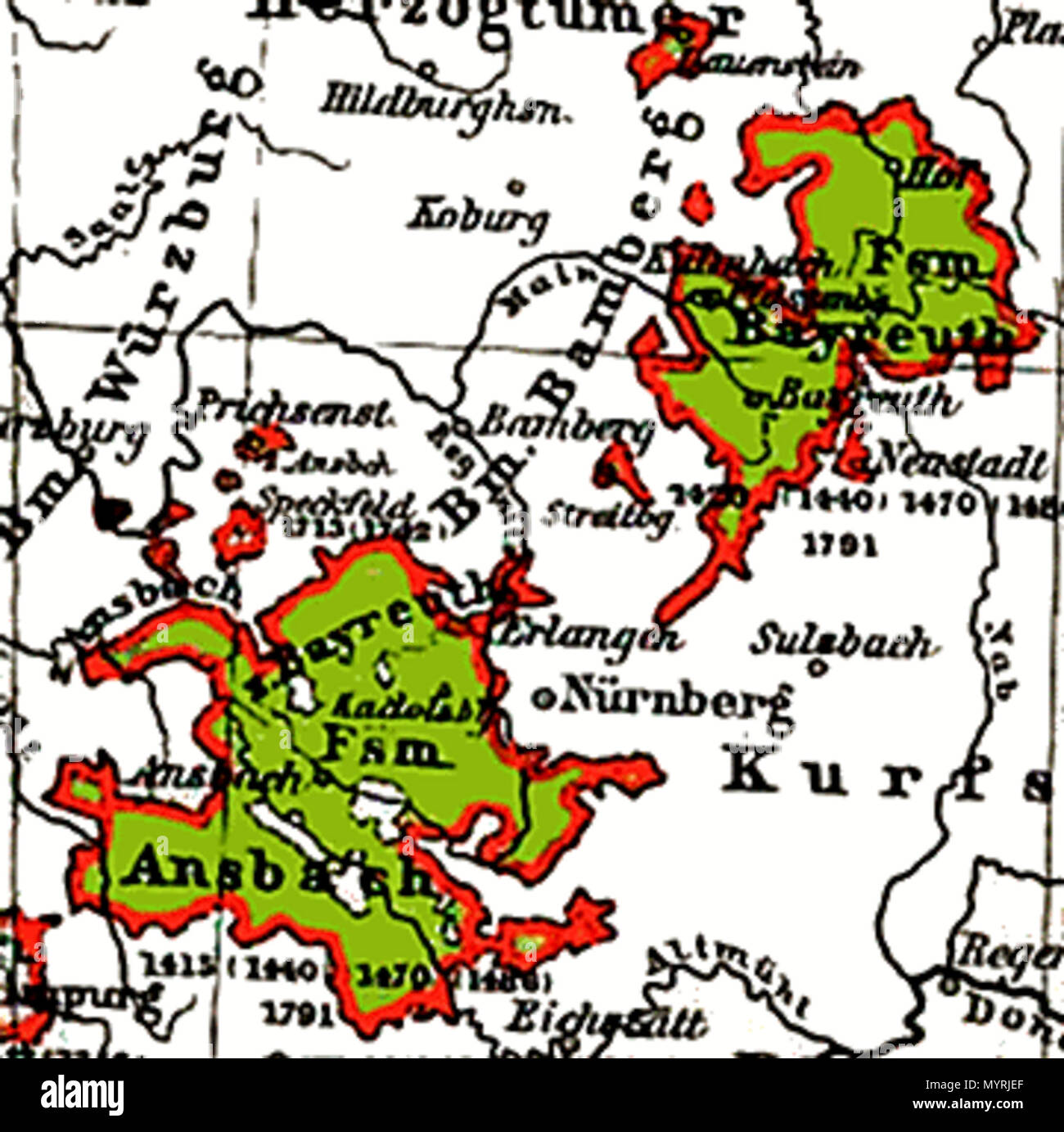 . Deutsch: Ansbach-Bayreuth (Putzgers Historischer Schul-Atlas) English ...