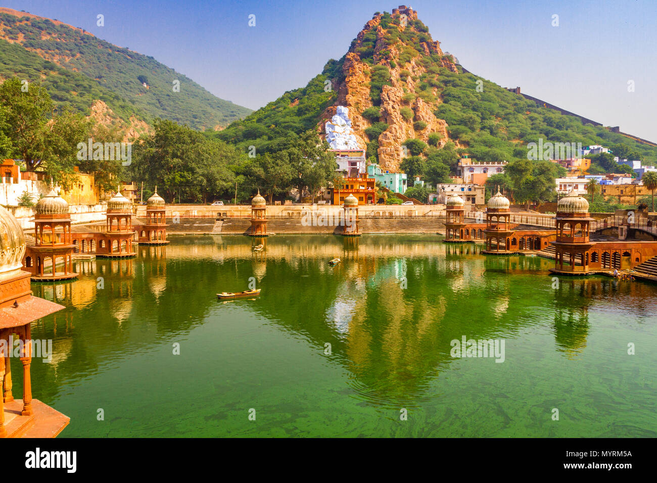 View of the lake next to Alwar City Palace Stock Photo - Alamy