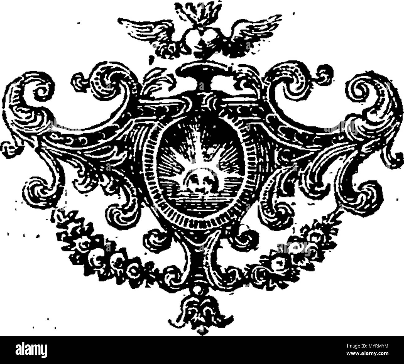 . English: Fleuron from book: An examination of Dr. Burnet's Theory of ...