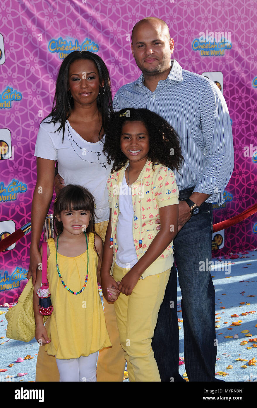 Mel B and family - Cheetah Girls One World Premiere at the El Capitan ...