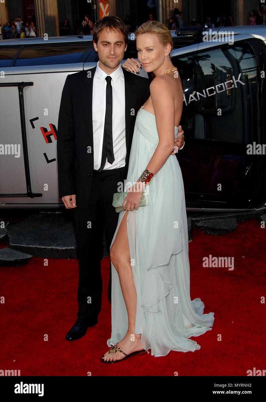 Charlize Theron and Stuart Townsend - Hancock LA premiere at the ...