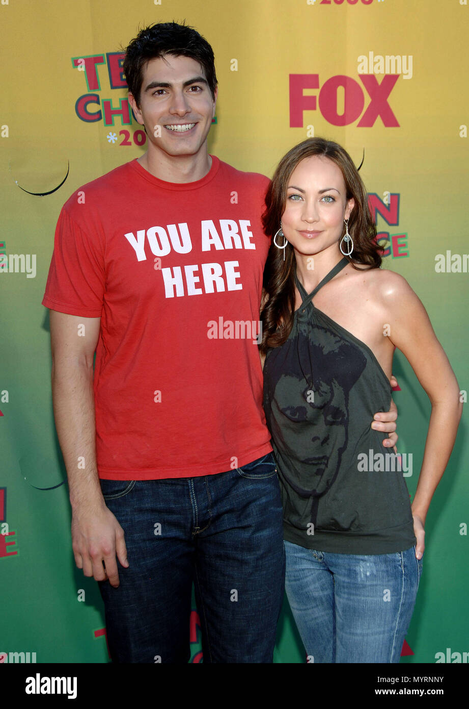 Brandon Routh and wife at the TEEN CHOICE Awards at the Universal ...