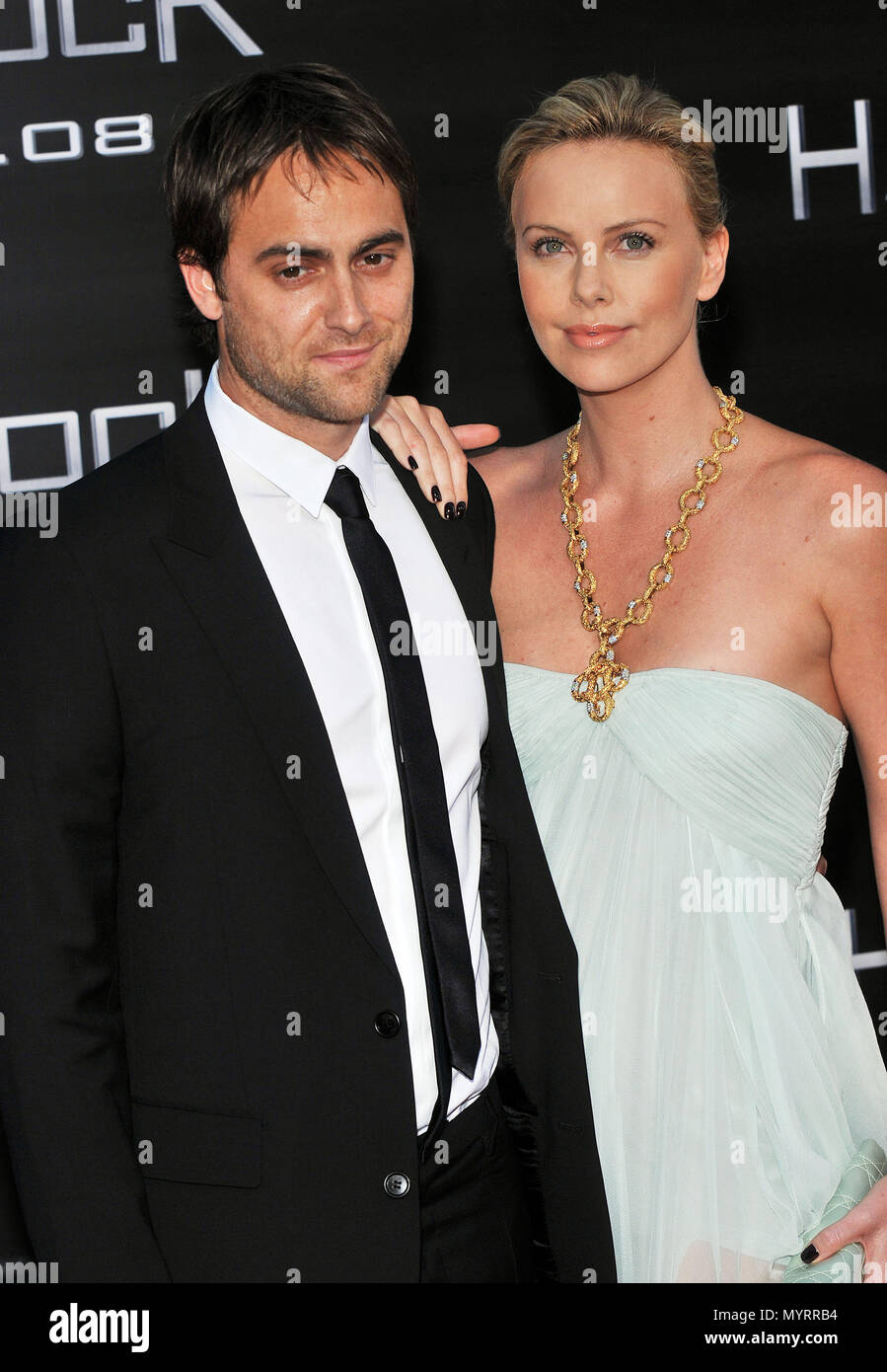 Charlize Theron and Stuart Townsend - Hancock LA premiere at the ...