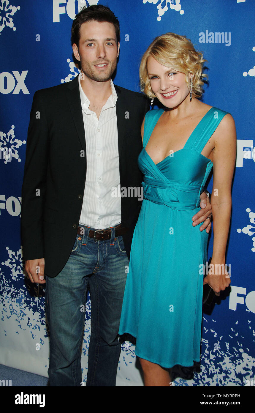 Laura Allen (DIRT) and husband Bruce arriving at the FOX tca Winter ...