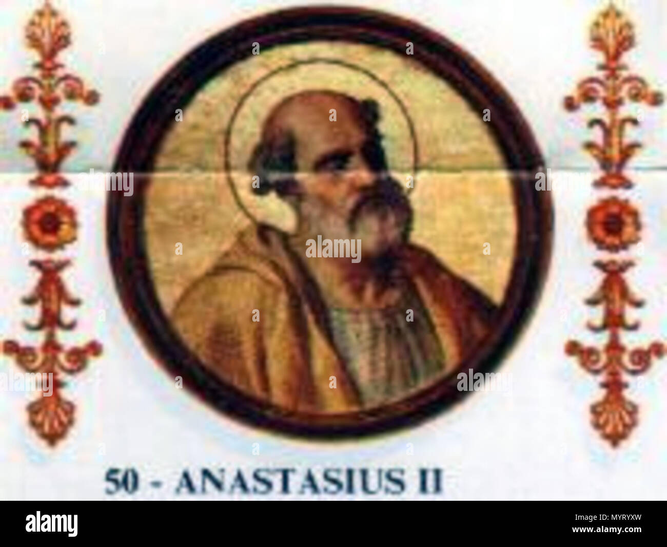 . Pope Anastasius II . 5th century. Unknown 355 Anastasius II Stock ...
