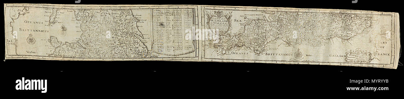 New map of england hi-res stock photography and images - Alamy