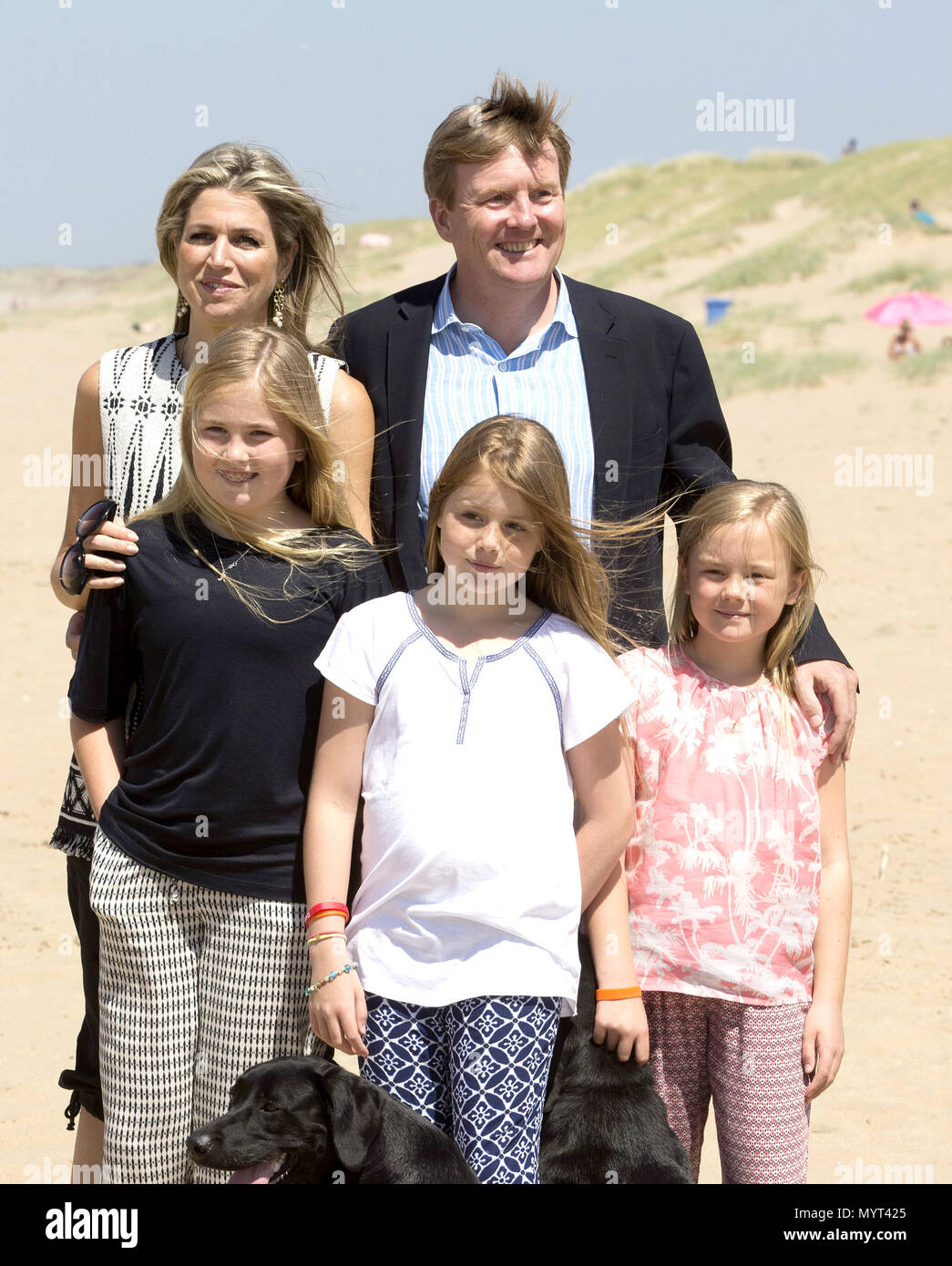 WASSENAAR, NETHERLANDS - JULY 10: Queen Maxima, Princess Amalia, King ...