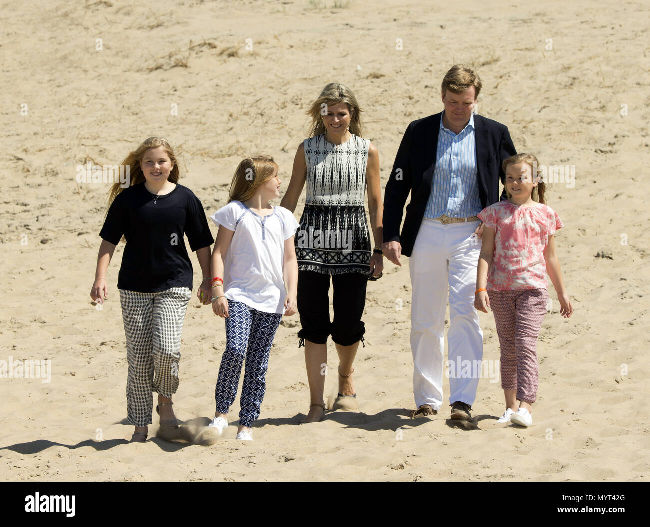 WASSENAAR, NETHERLANDS - JULY 10: Queen Maxima, Princess Amalia, King ...