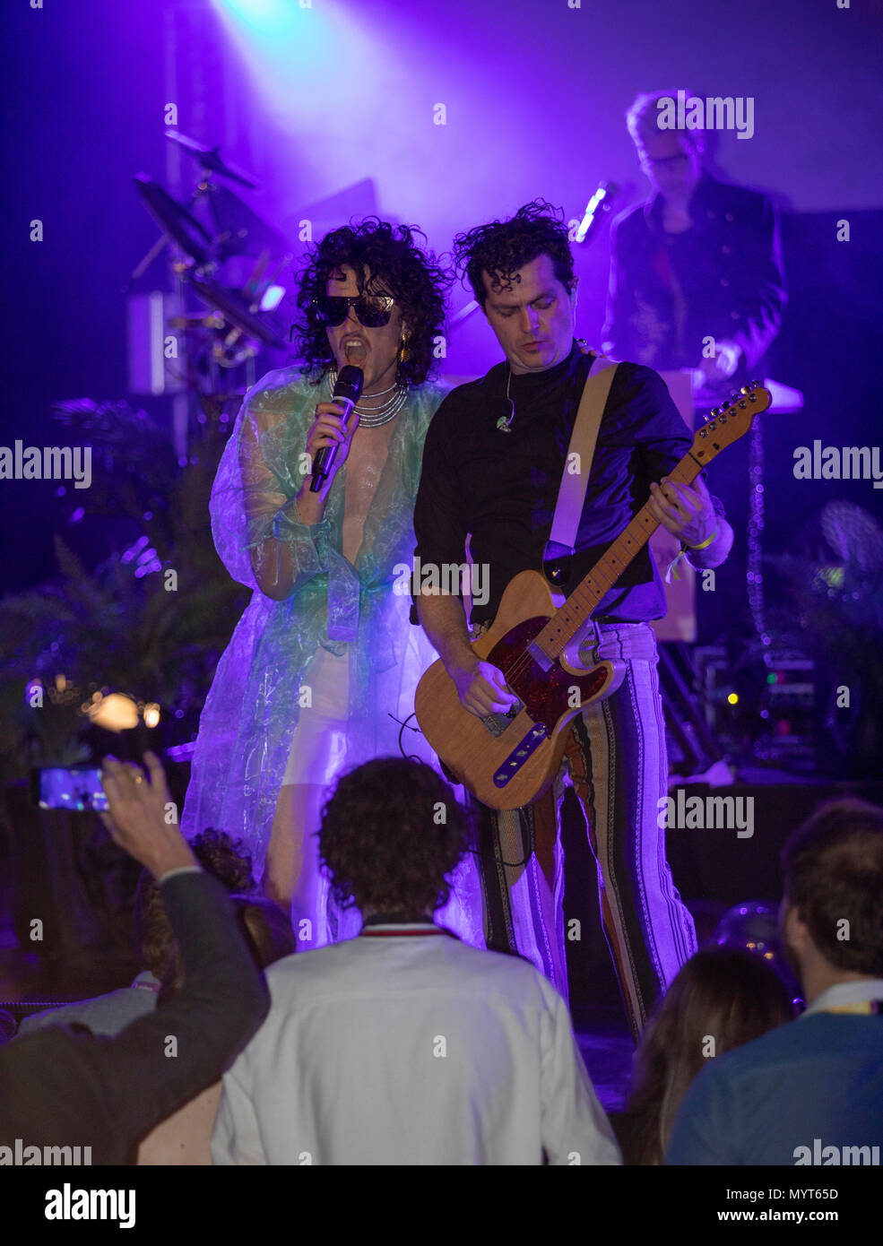 Cannes, France, 7 June 2018, Client Liaison, Australian indie pop duo ...