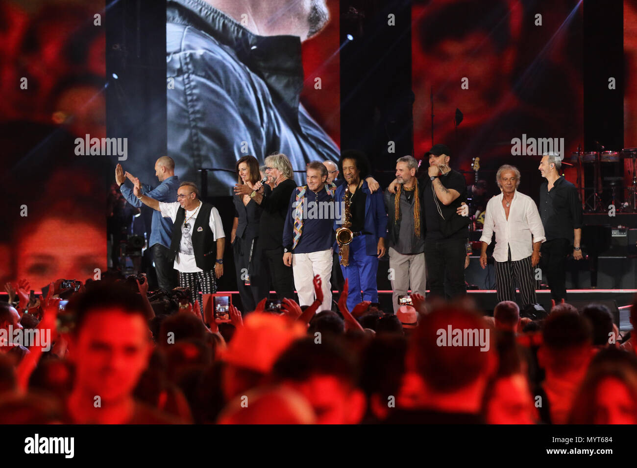 June 8, 2018 - In Photo the singer:.Naples, Italy - June 7 at the San ...