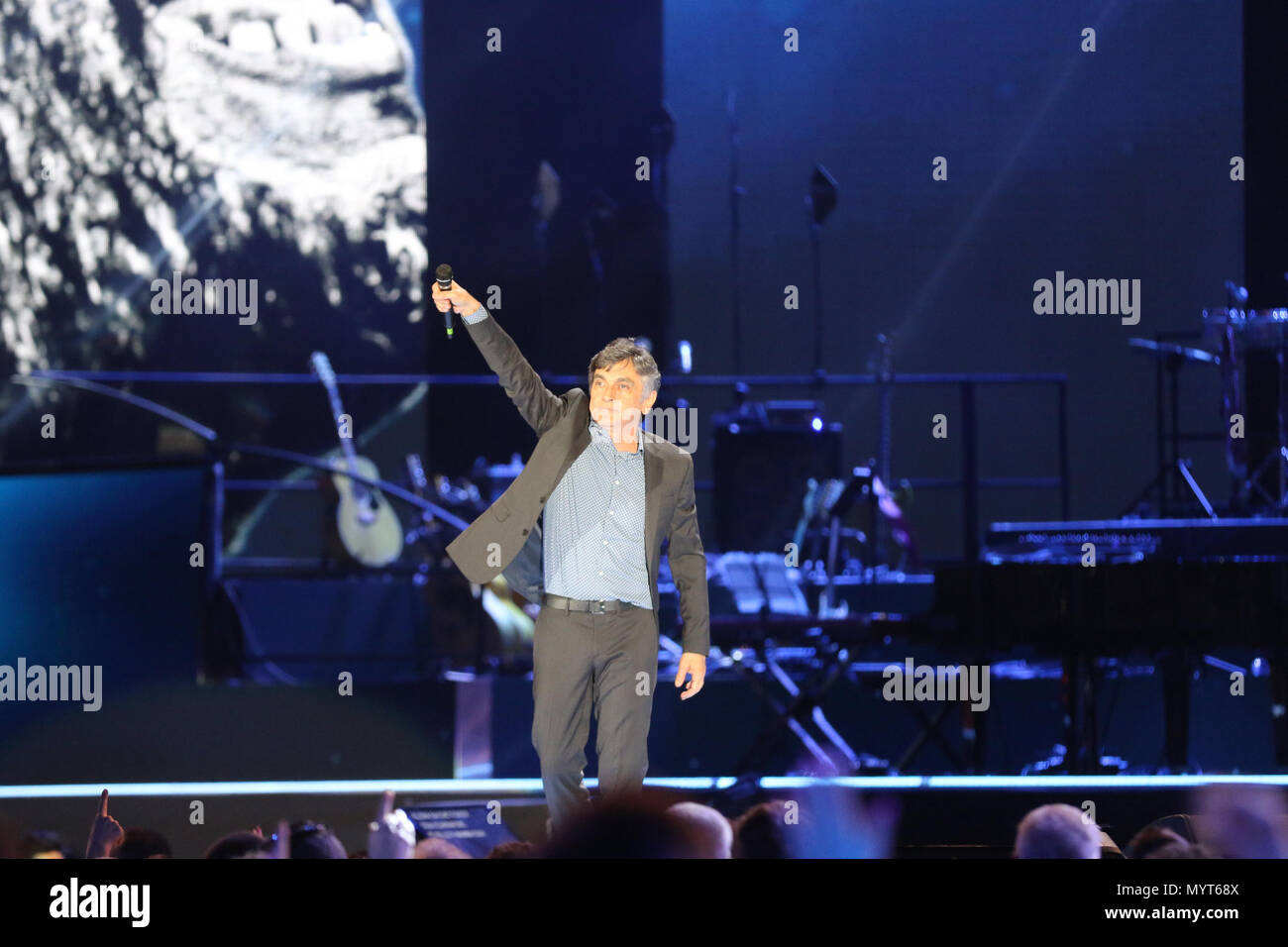 June 7, 2018 - In Photo the singer:.Naples, Italy - June 7 at the San ...