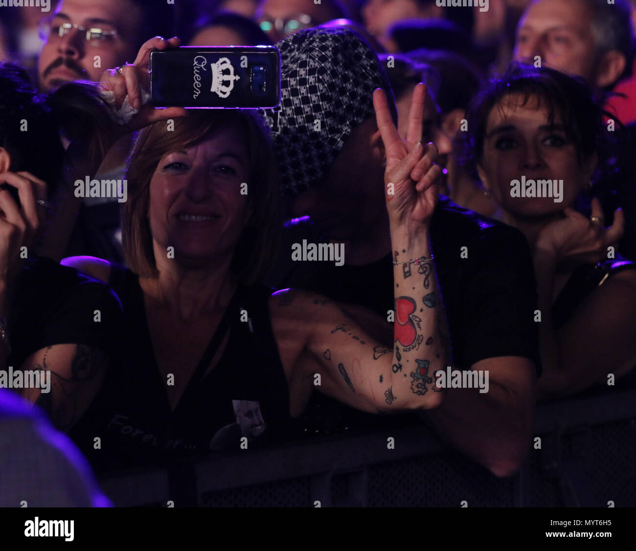 June 7, 2018 - In Photo the singer:.Naples, Italy - June 7 at the San ...