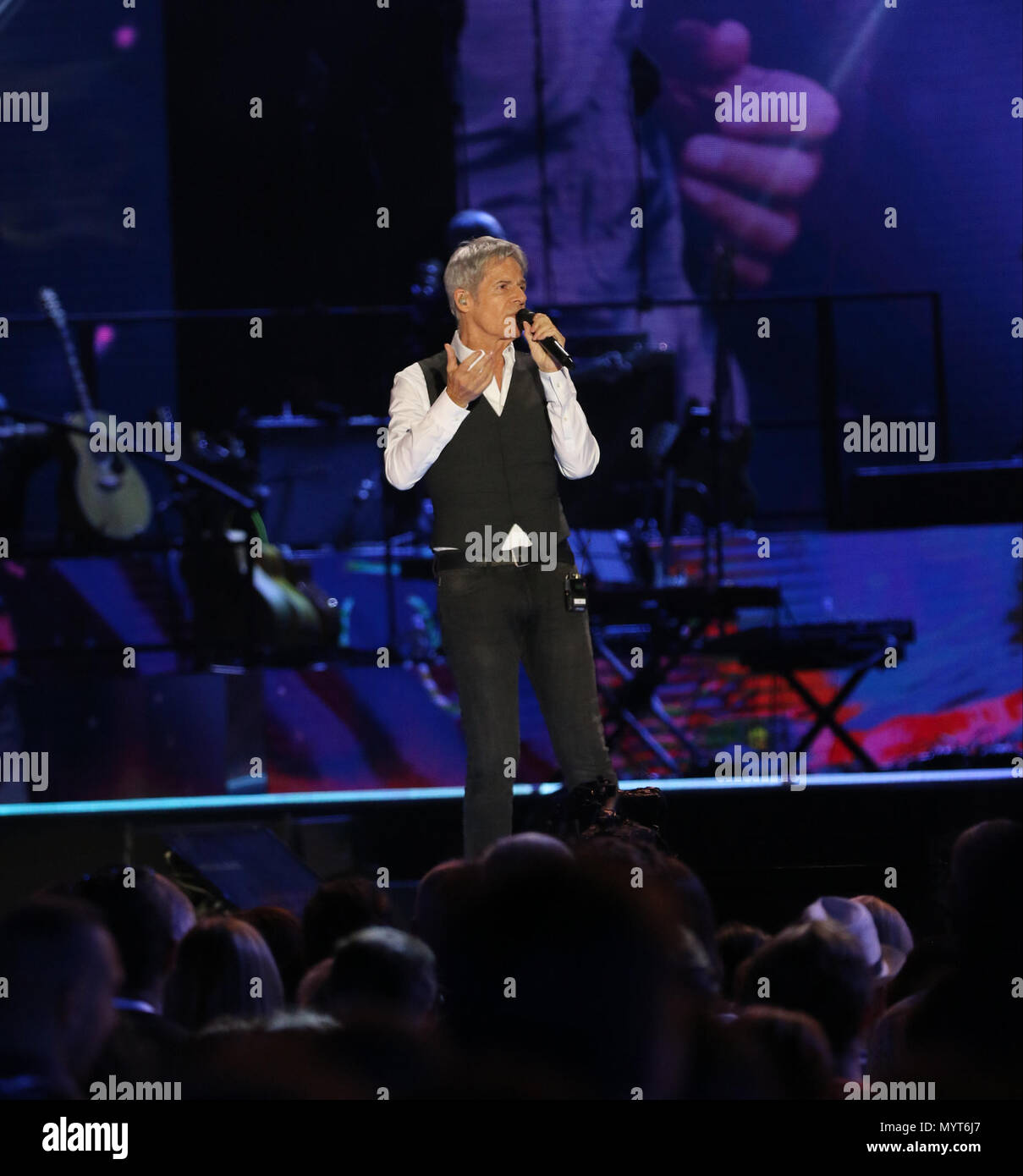June 7, 2018 - In Photo the singer: Claudio Baglioni.Naples, Italy ...