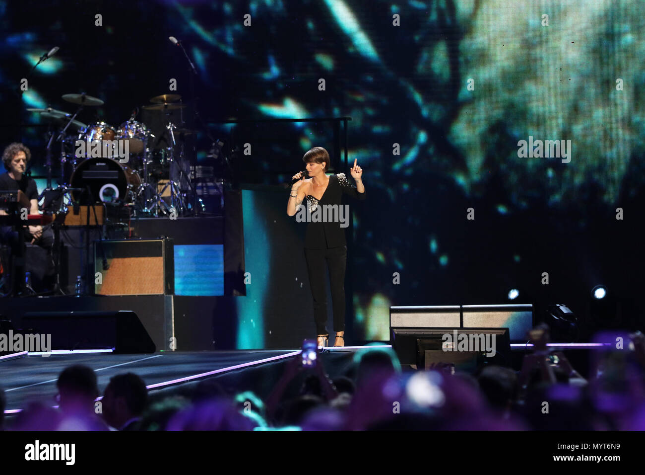 June 7, 2018 - In Photo the singer:.Naples, Italy - June 7 at the San ...