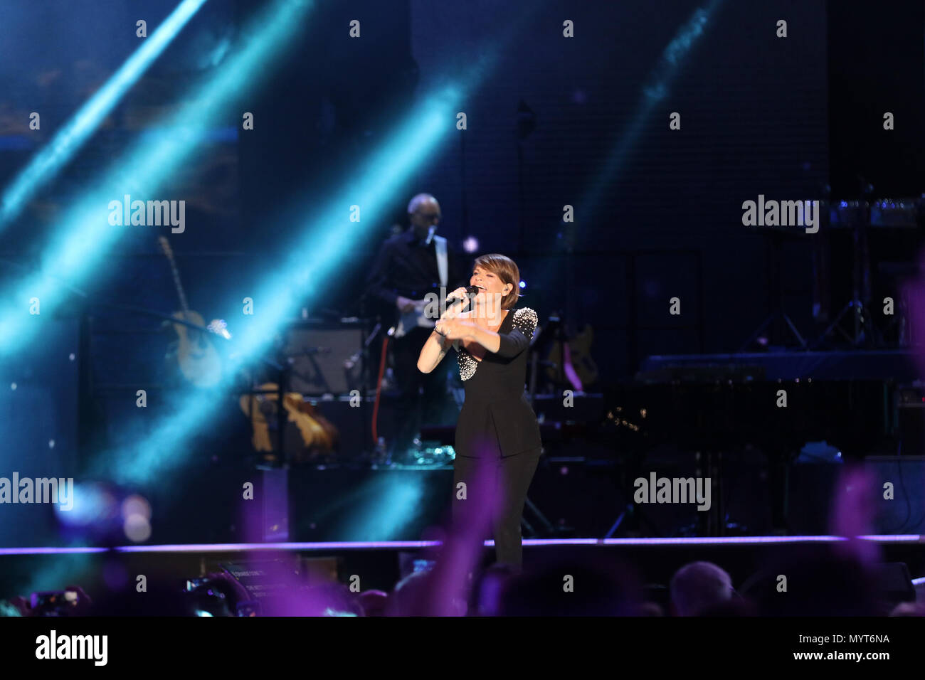 June 7, 2018 - In Photo the singer:.Naples, Italy - June 7 at the San ...