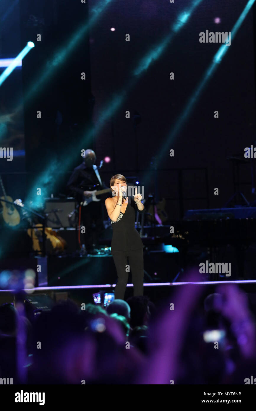 June 7, 2018 - In Photo the singer:.Naples, Italy - June 7 at the San ...