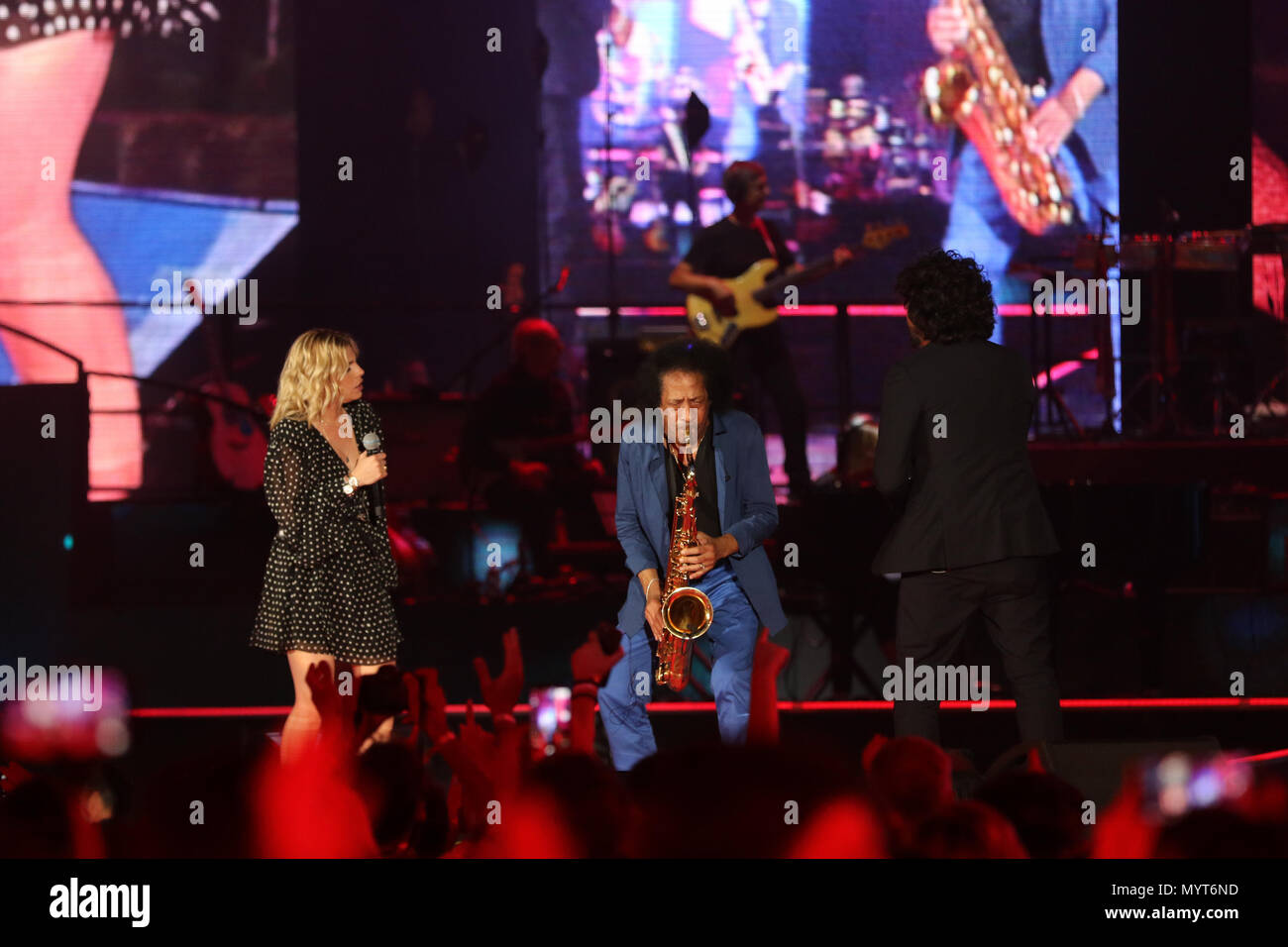 June 7, 2018 - In Photo the singer:.Naples, Italy - June 7 at the San ...