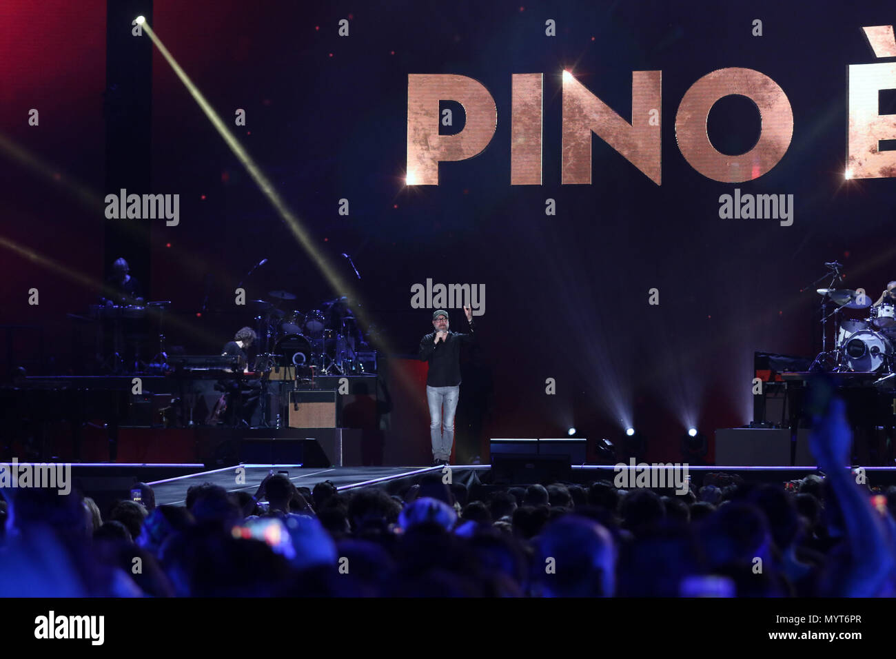 June 7, 2018 - In Photo the singer:.Naples, Italy - June 7 at the San ...