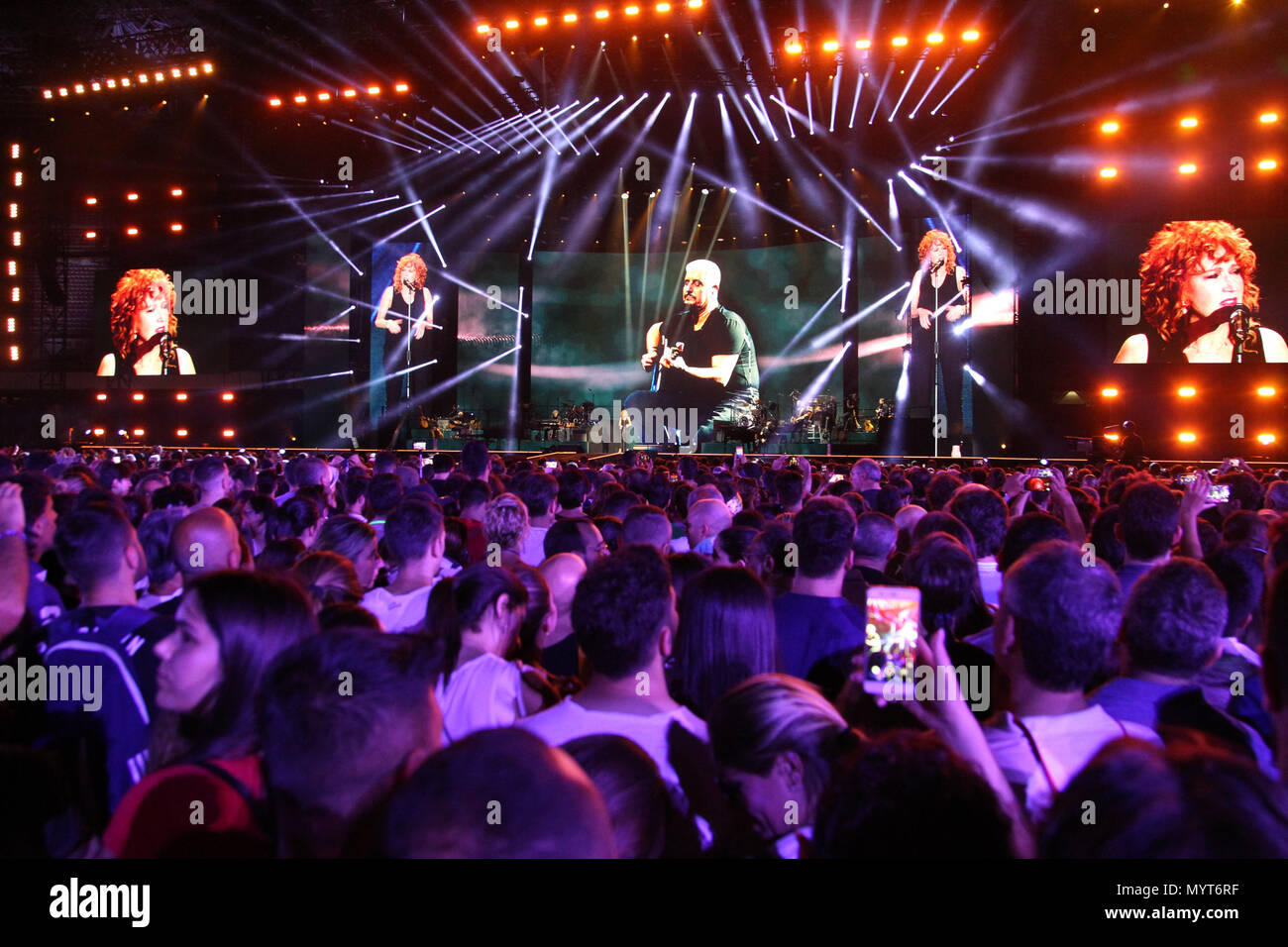 June 7, 2018 - In Photo the singer:.Naples, Italy - June 7 at the San ...