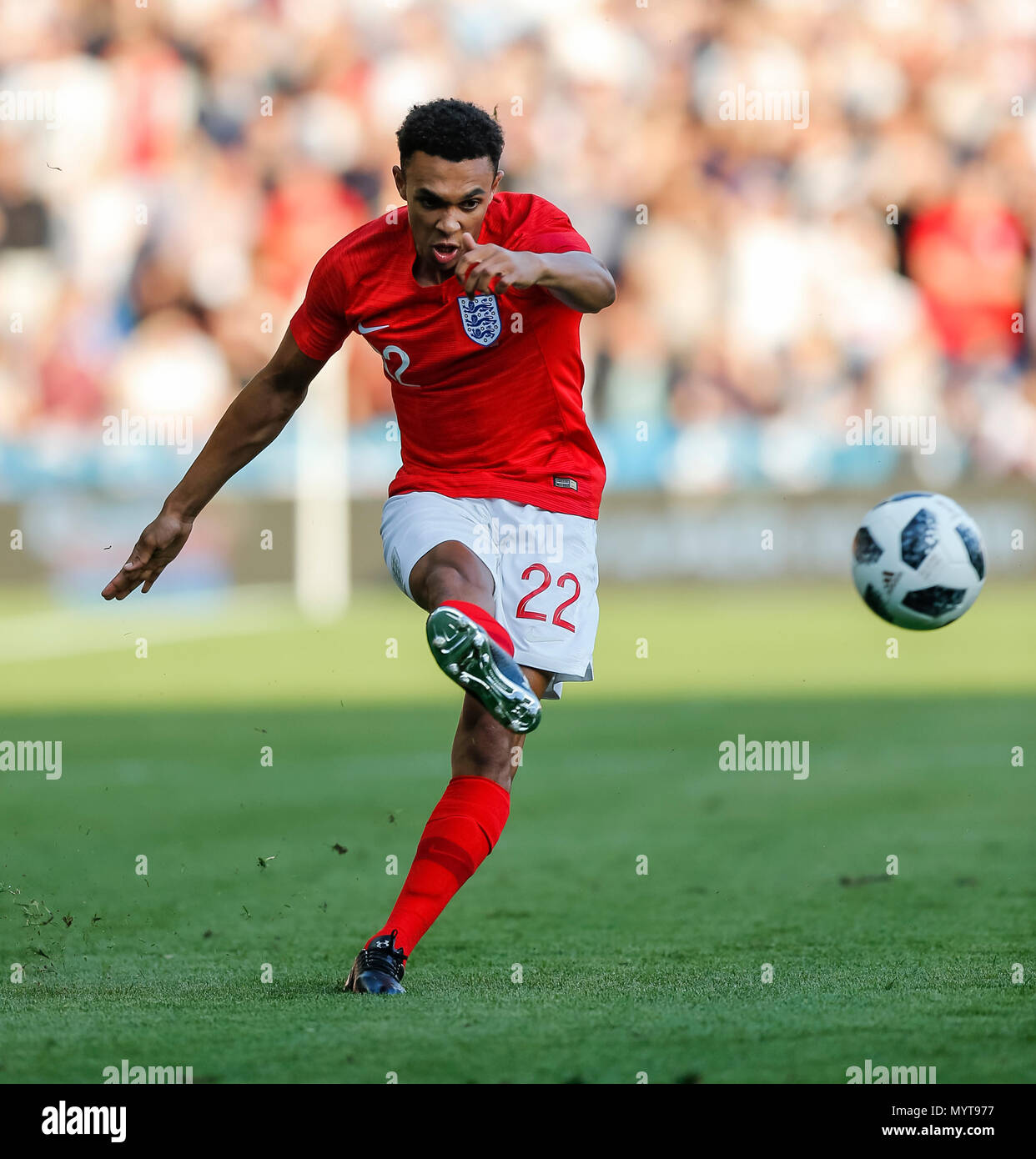 Leeds, UK. 7th Jun, 2018. Trent Alexander-Arnold of England during the ...
