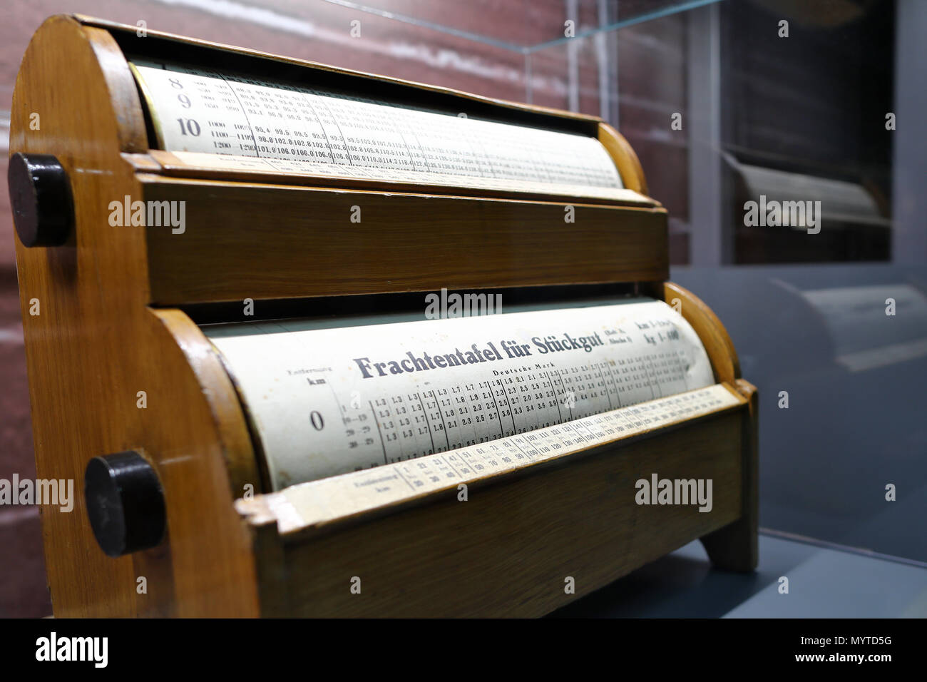 05 June 2018, Germany, Nuremberg: A freight table for general cargo ...