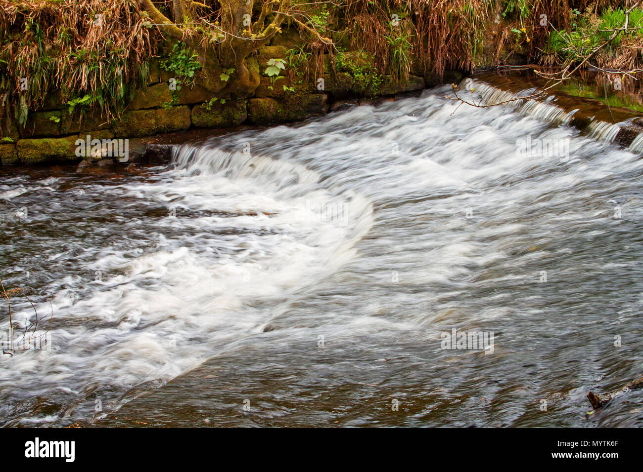 Steps of water in Hebden Beck, Hebden Bridge, Yorkshire Stock Photo - Alamy