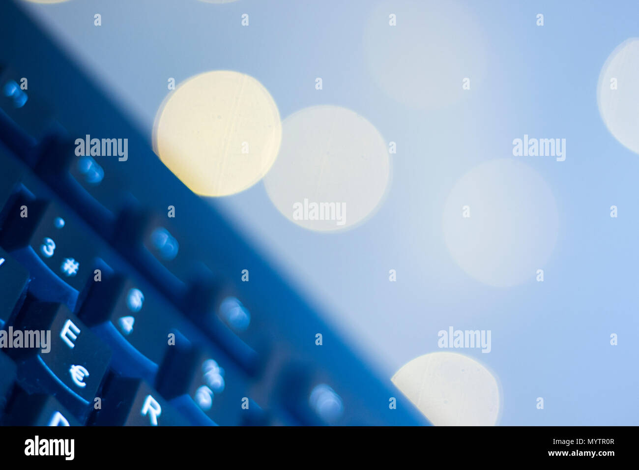 Plastic external computer keyboard pc keysclose-up photo Stock Photo ...